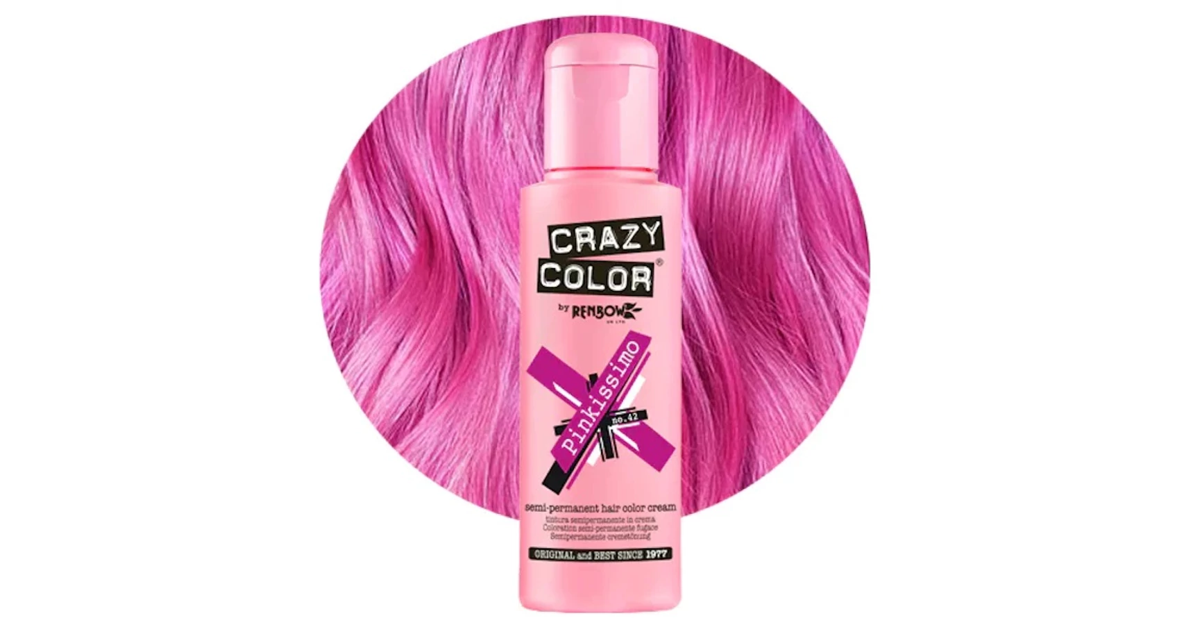 Crazy Color hajszínező krém Pinkissimo 42, 100 ml - Crazy Color