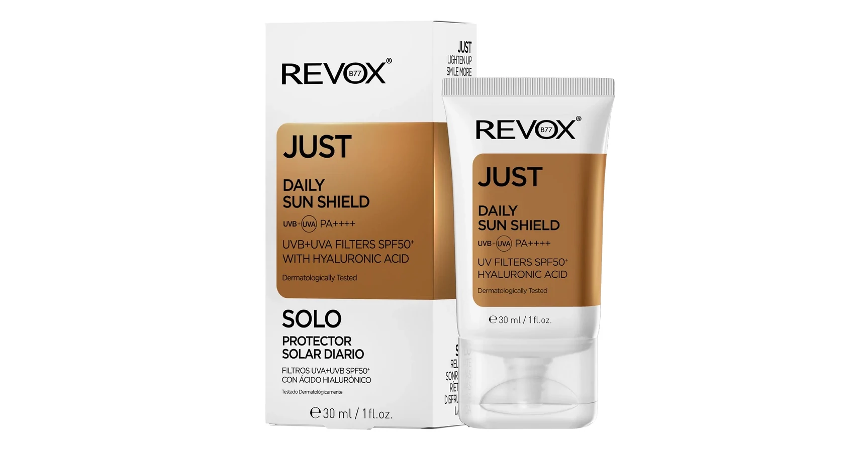 Revox B77 Just Daily Sun Shield ápoló arckrém SPF 50+, 30 ml - Revox